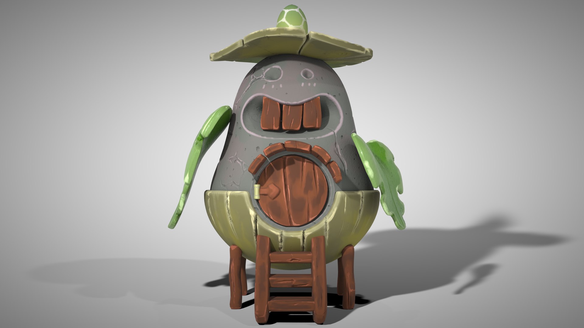 Stylized Leaf DoDo House Model - TurboSquid 2122588