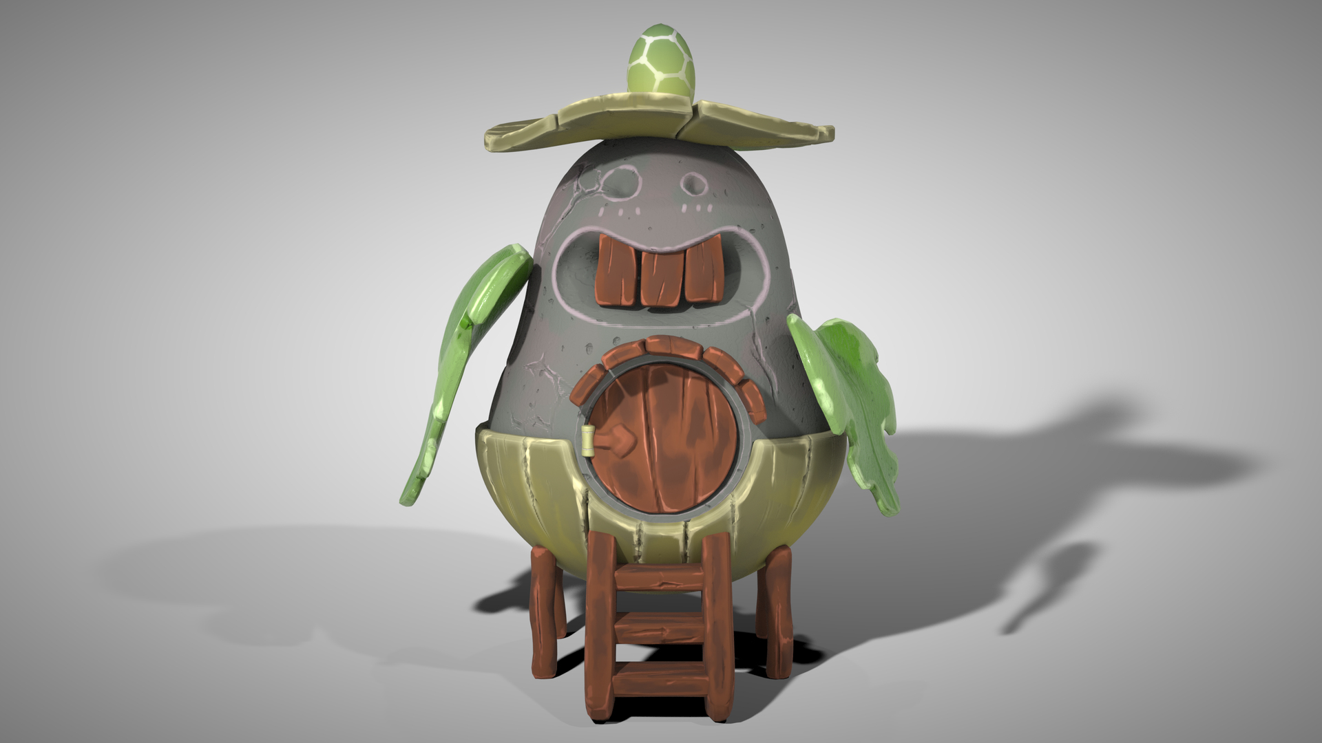 Stylized Leaf DoDo House Model - TurboSquid 2122588