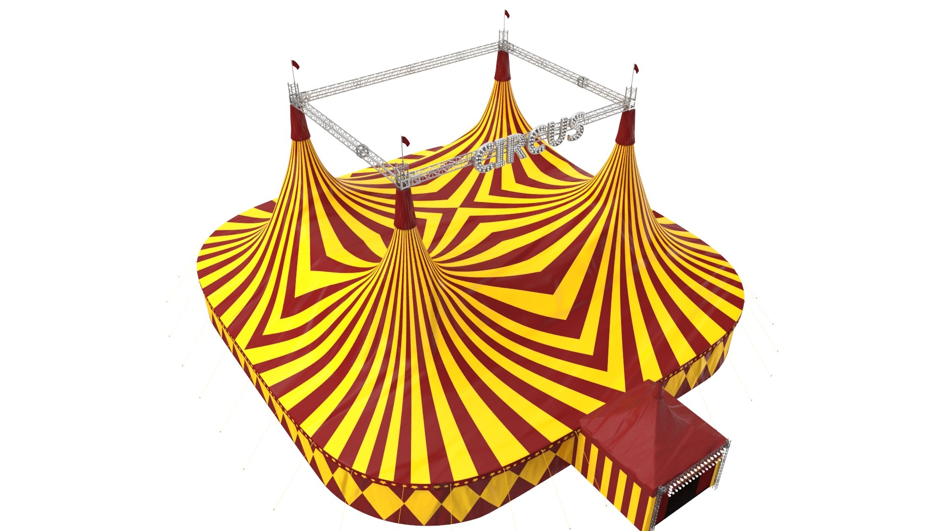 3D real circus tent model - TurboSquid 1653511