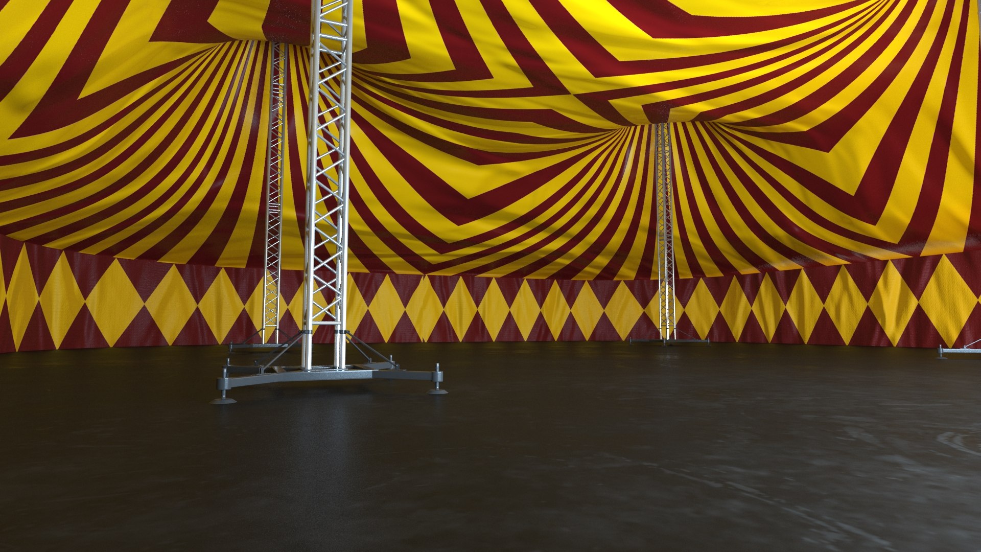3D real circus tent model - TurboSquid 1653511