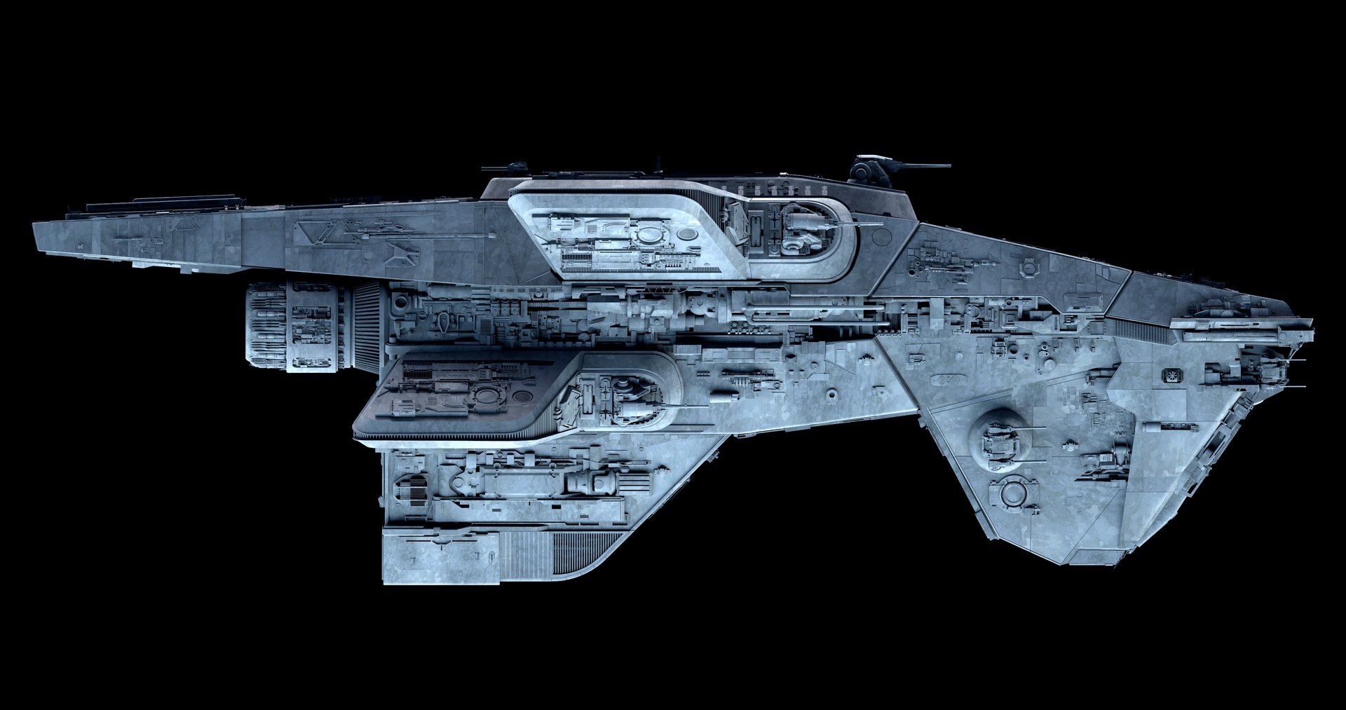 3D Mandalorian Cruiser Space Ship - TurboSquid 1483042