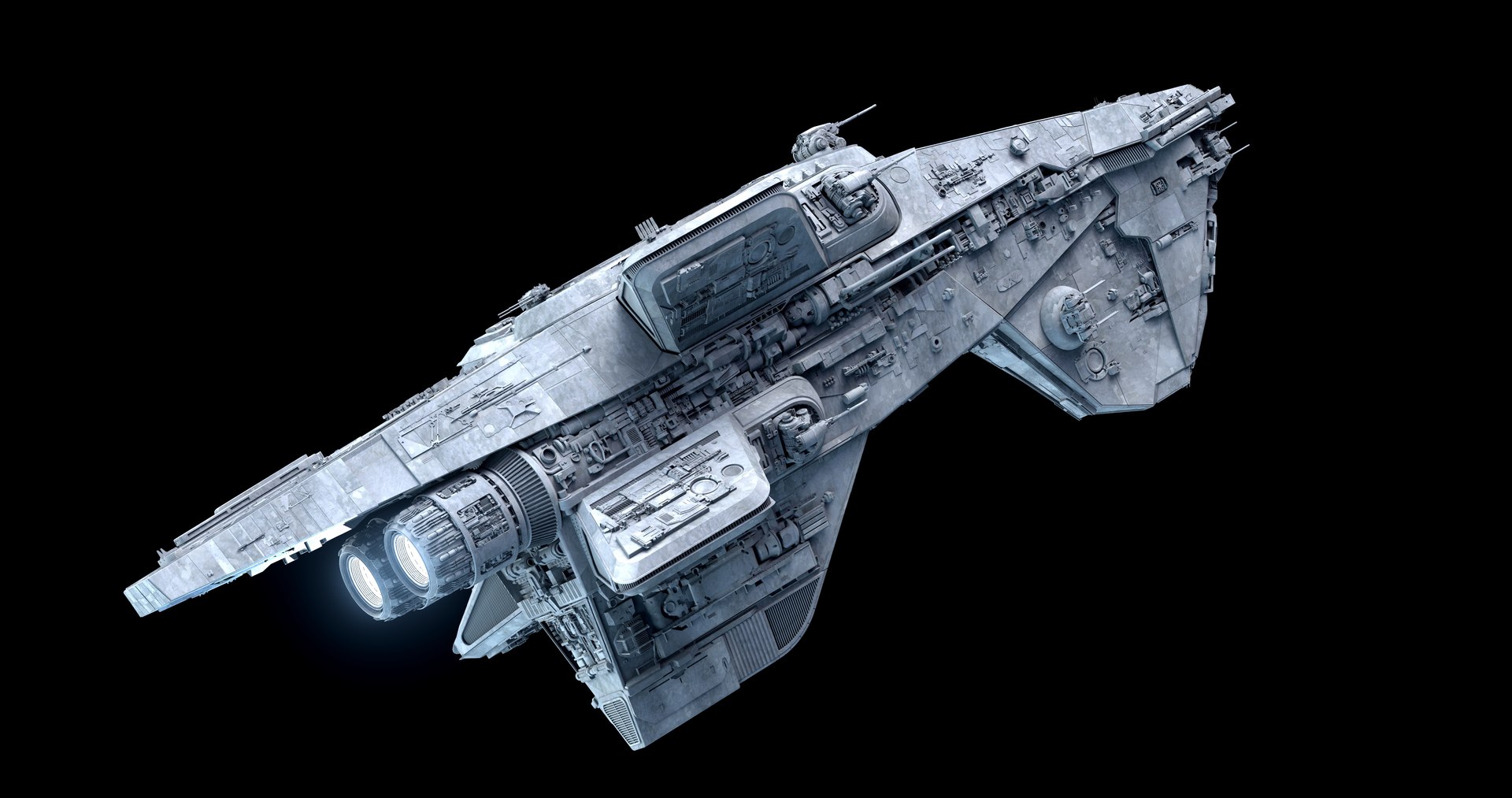 3D Mandalorian Cruiser Space Ship - TurboSquid 1483042