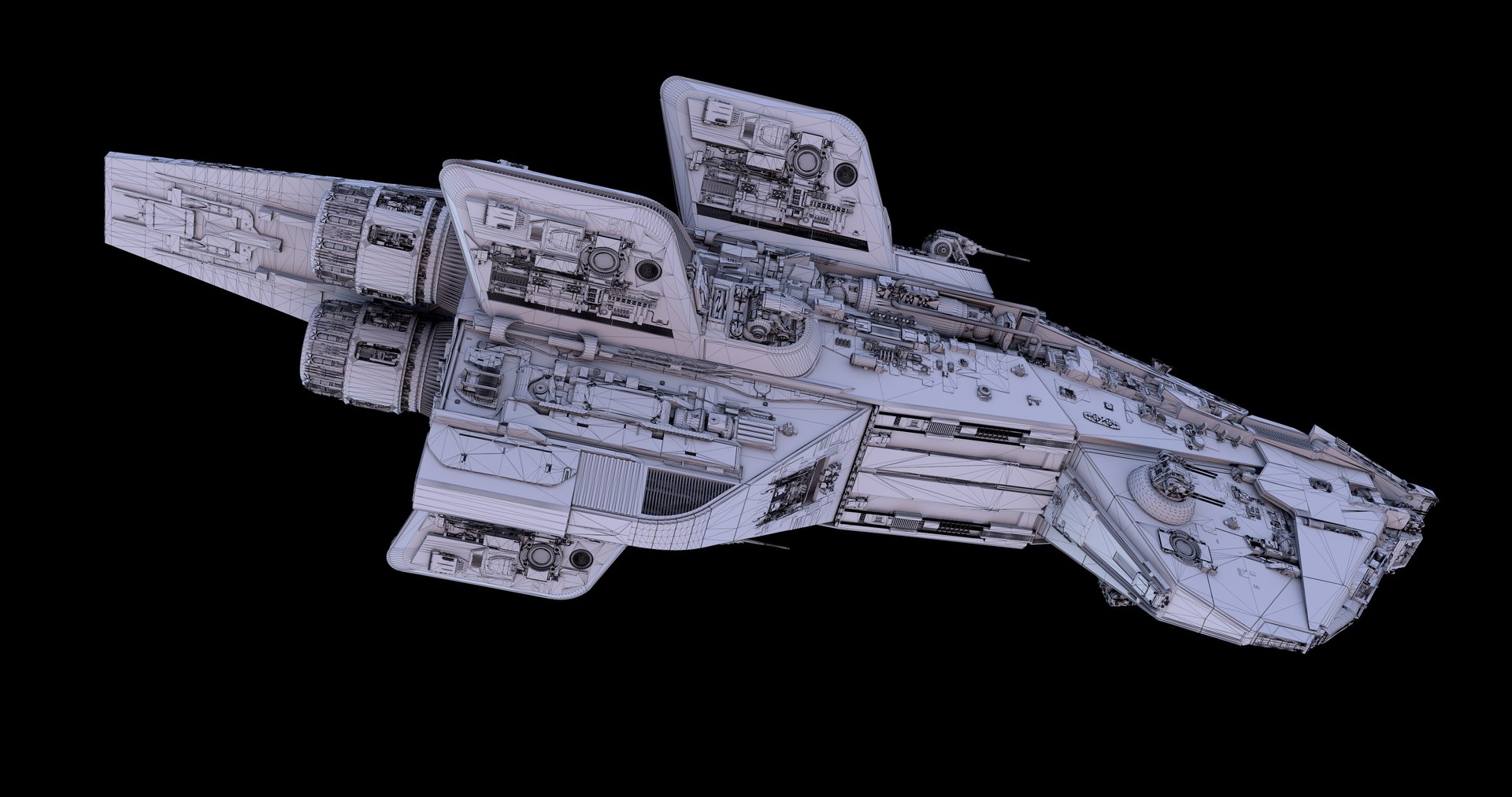 3D Mandalorian Cruiser Space Ship - TurboSquid 1483042