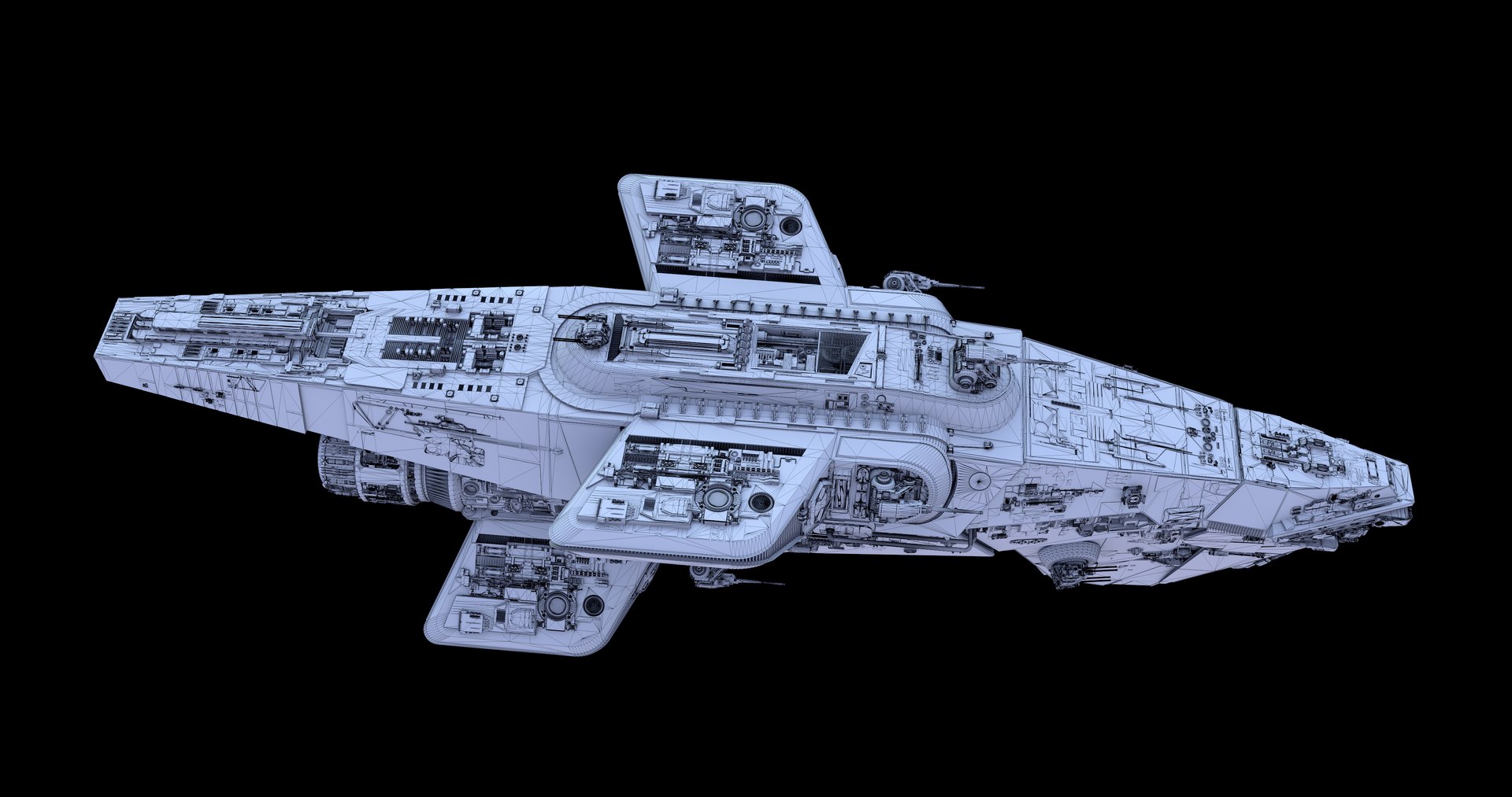 3D Mandalorian Cruiser Space Ship - TurboSquid 1483042