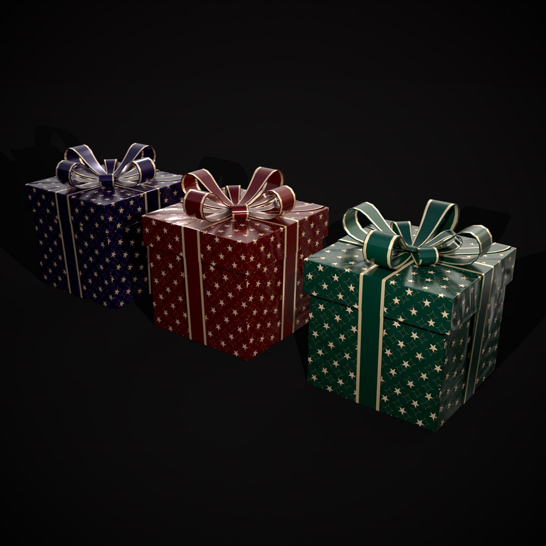 Holiday Gift Box Model - TurboSquid 2185571