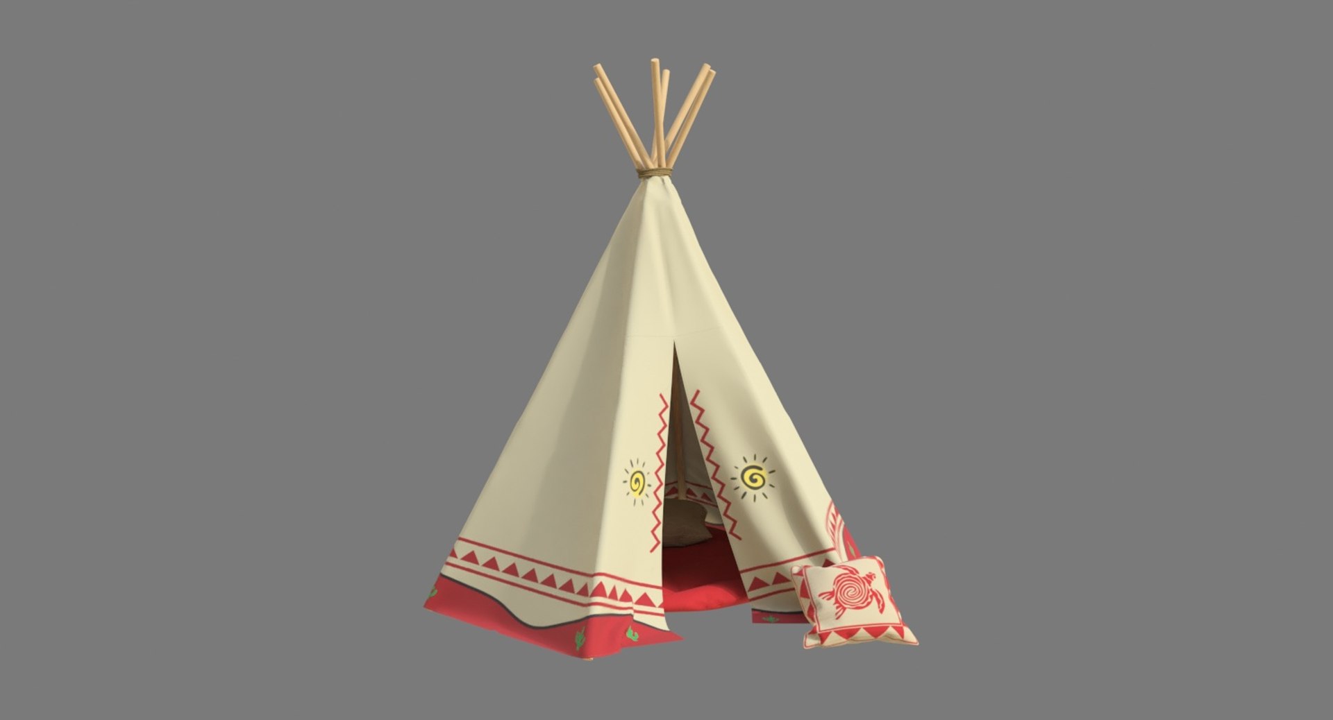 Tepee 01 4 3D model - TurboSquid 1358046