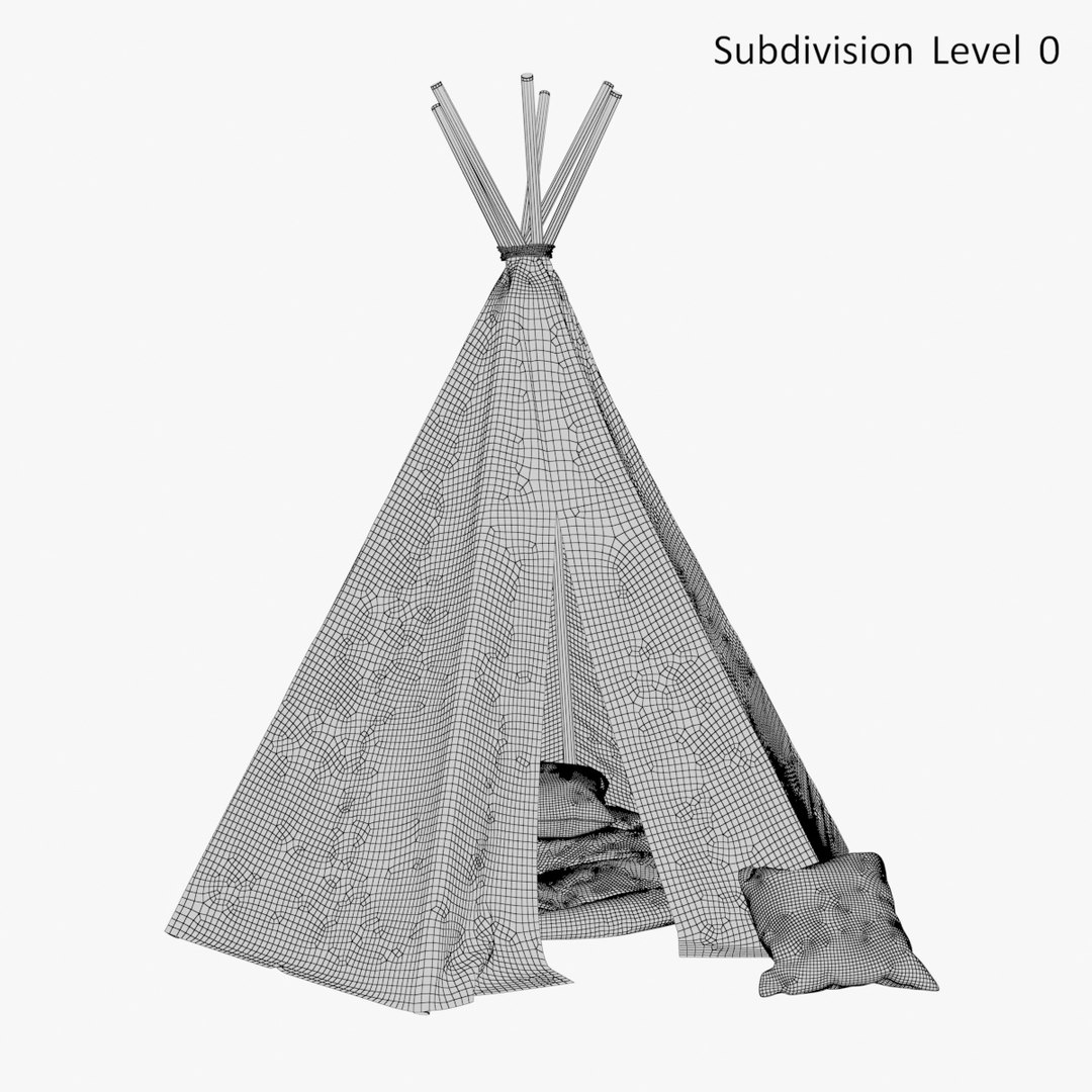 Tepee 01 4 3D Model - TurboSquid 1358046