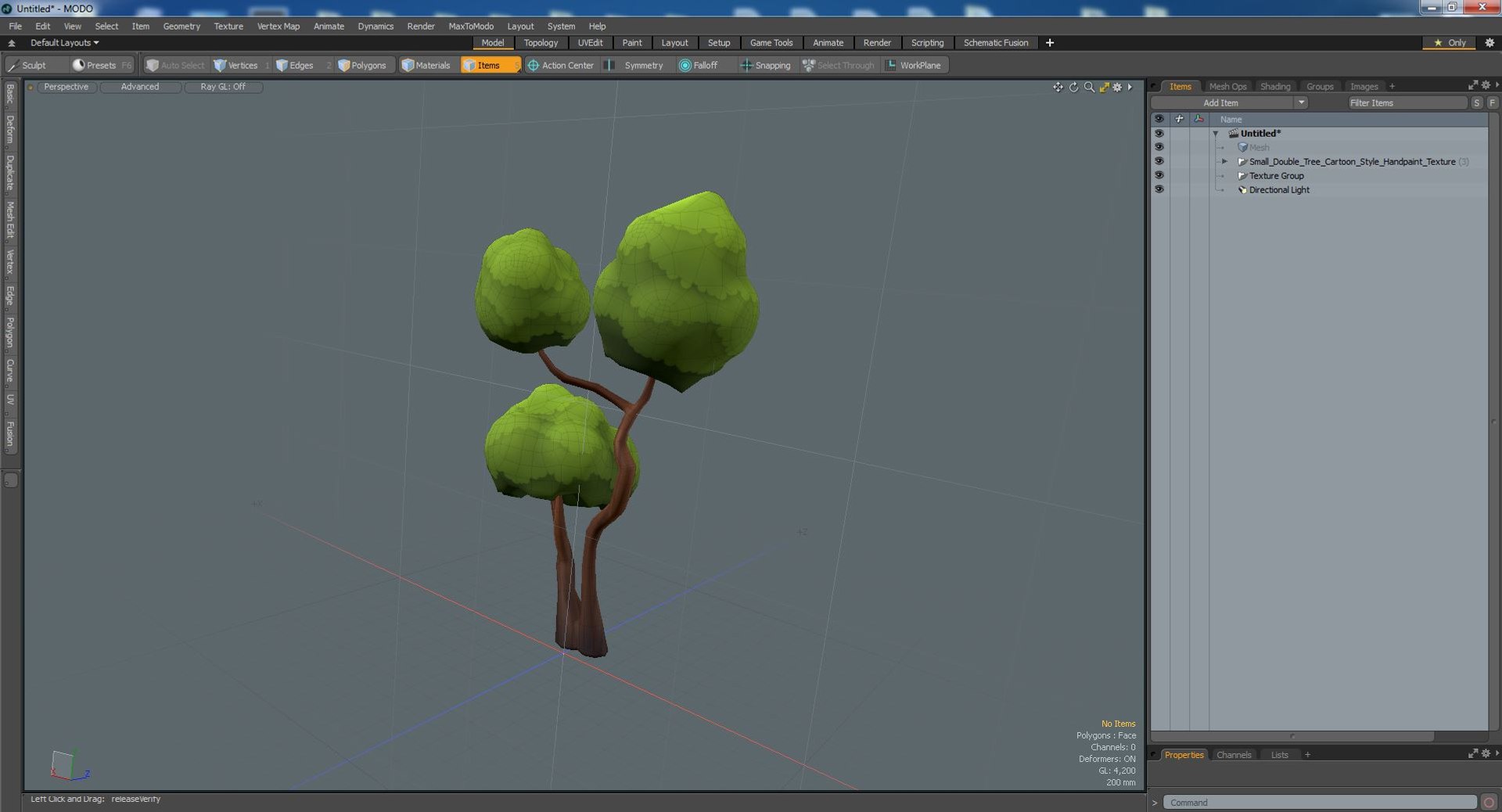 Small Double Tree Cartoon Style Handpaint Texture 3D Model - TurboSquid ...