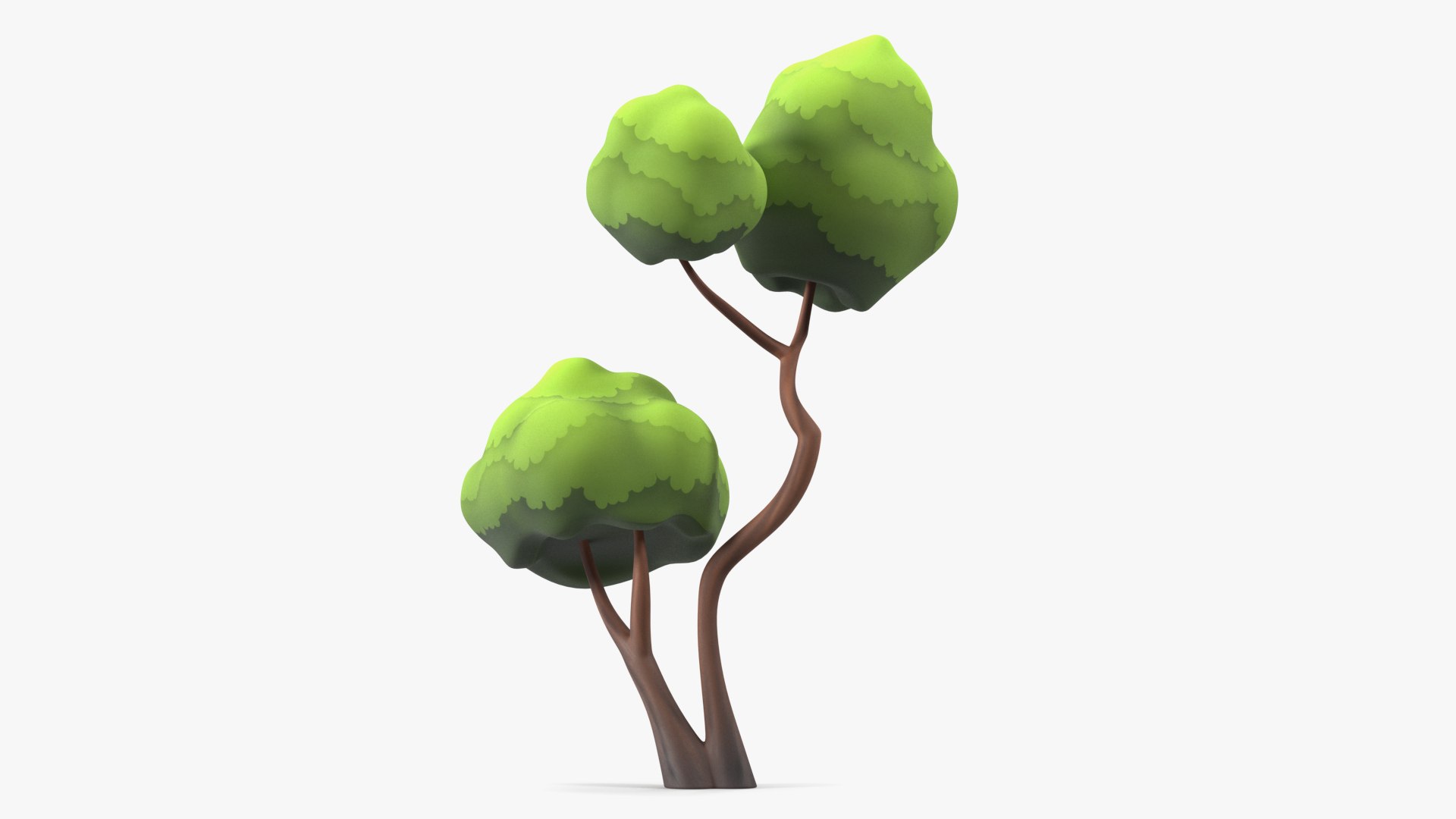 Small Double Tree Cartoon Style Handpaint Texture 3D model - TurboSquid ...