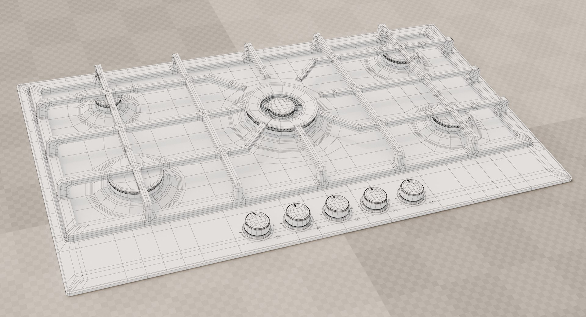 Gas Cooktop 3D - TurboSquid 1337577