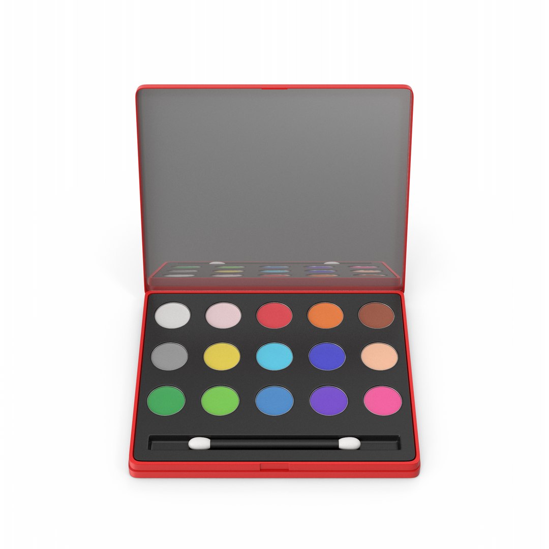 3D Model Red Eyeshadow Palette - TurboSquid 1962211