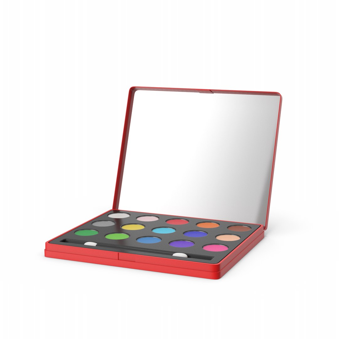 3D Model Red Eyeshadow Palette - TurboSquid 1962211