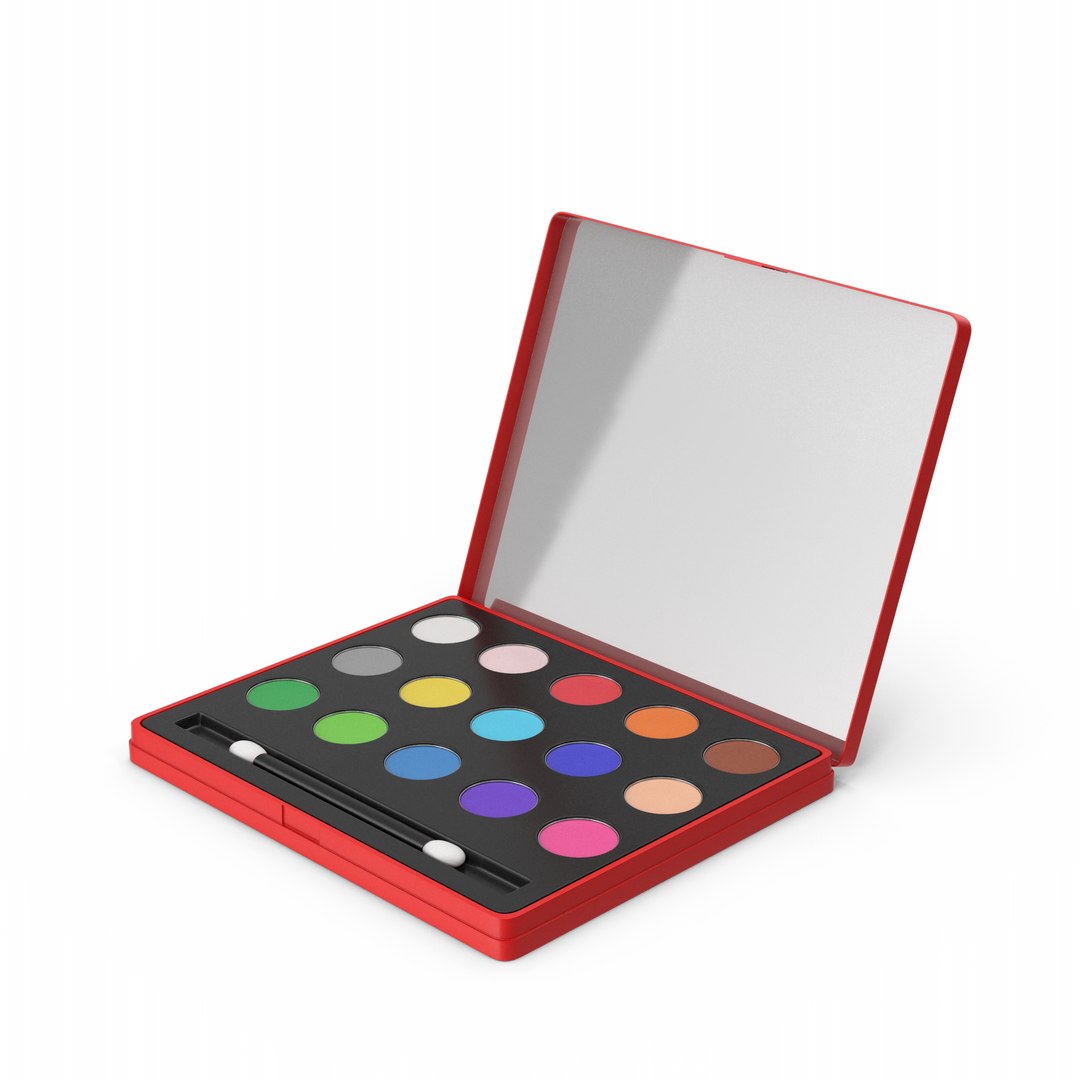 3D Model Red Eyeshadow Palette - TurboSquid 1962211