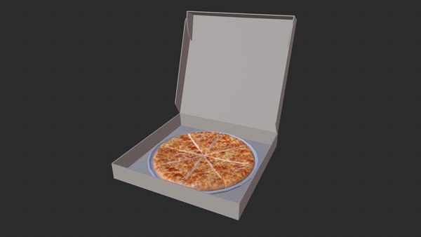 pizza box 3d obj