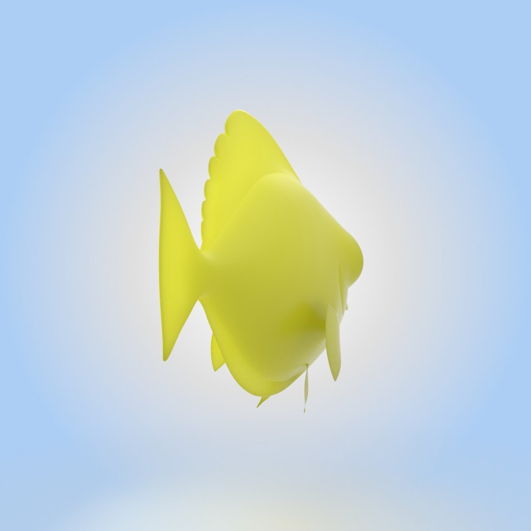 Yellow Tang Fish 3D - TurboSquid 1941102