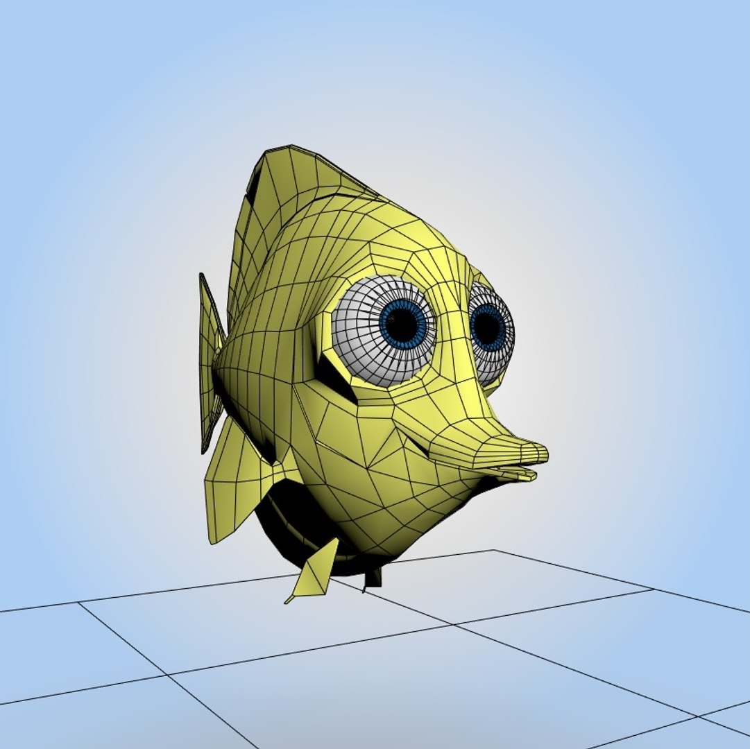 Yellow Tang Fish 3D - TurboSquid 1941102
