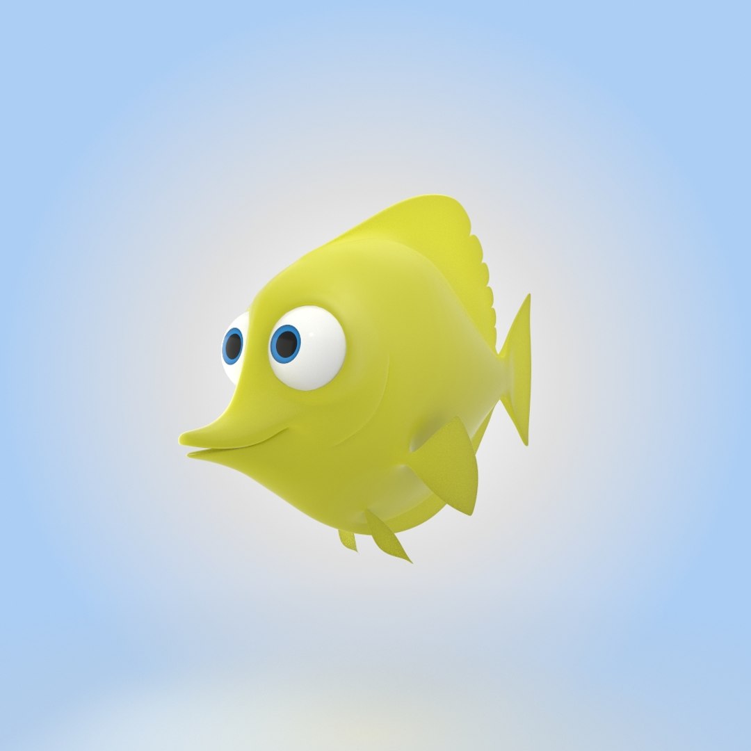 Yellow Tang Fish 3D - TurboSquid 1941102