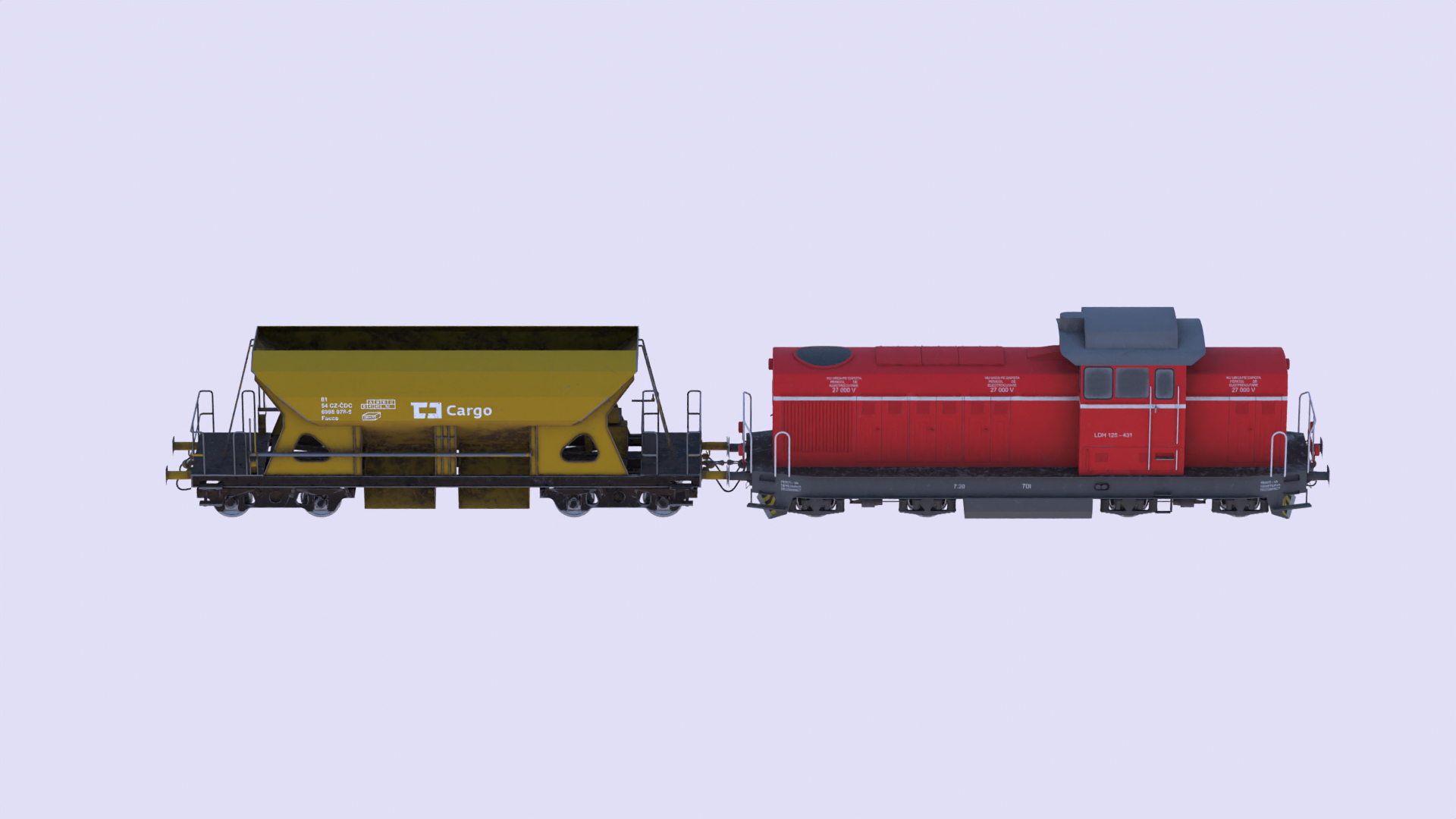 3D Cargo Train PBR IX Model - TurboSquid 2283525