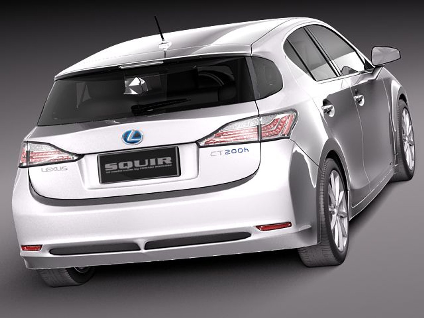 3d model lexus ct 200h 2012