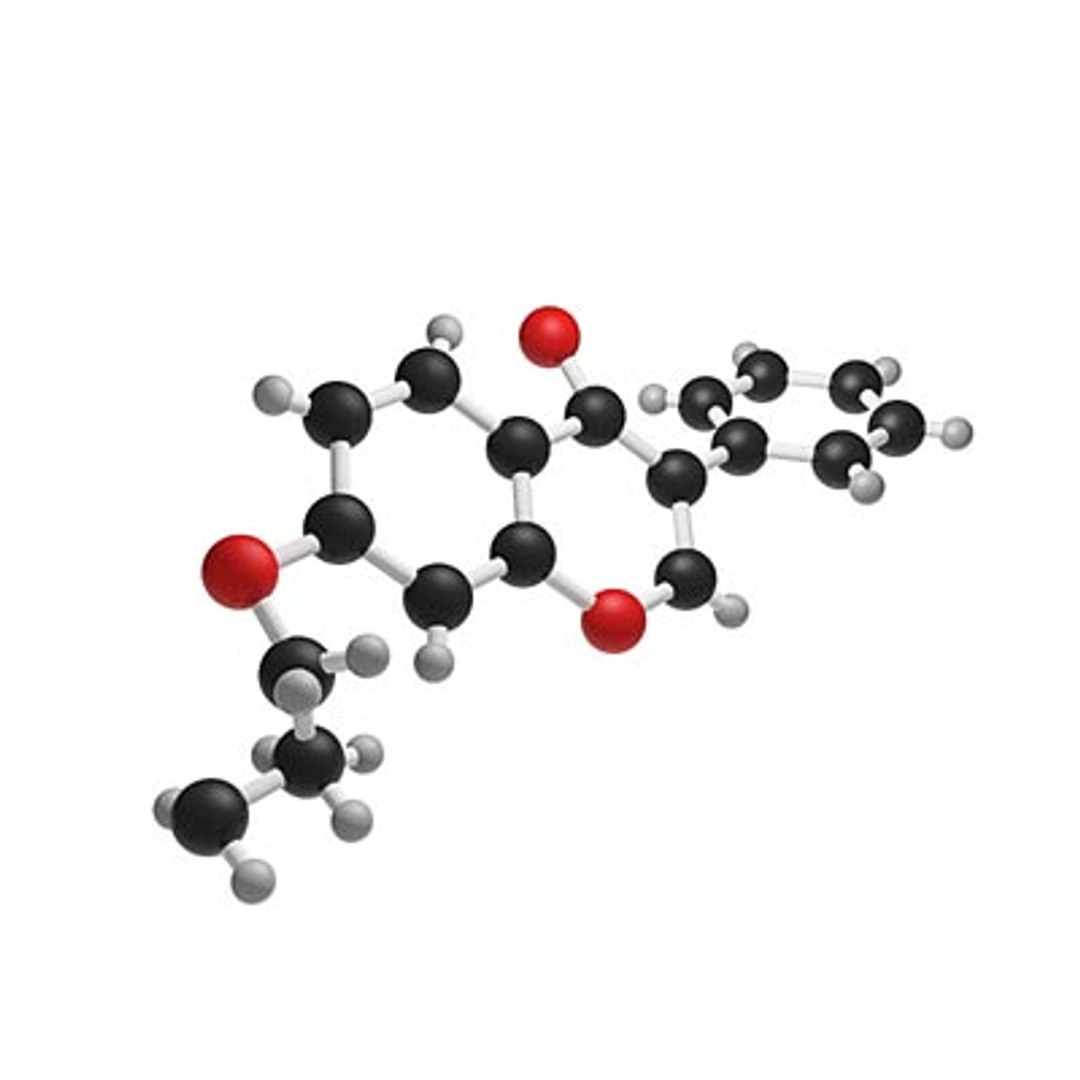 ipriflavone molecule structure 3d model