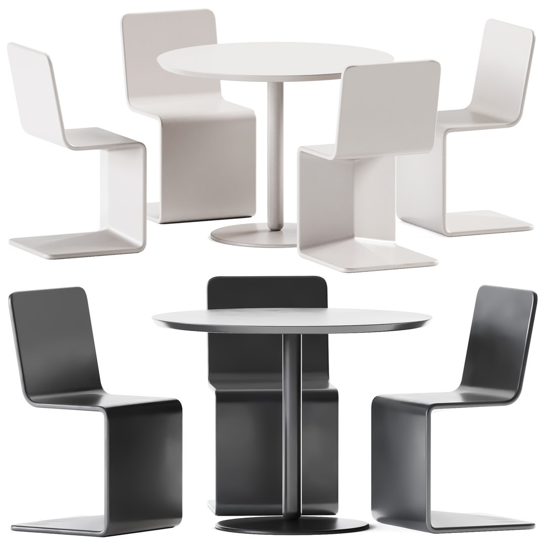 Table Balance by Calligaris and Outdoor Chair Roger By bellitalia 3D ...