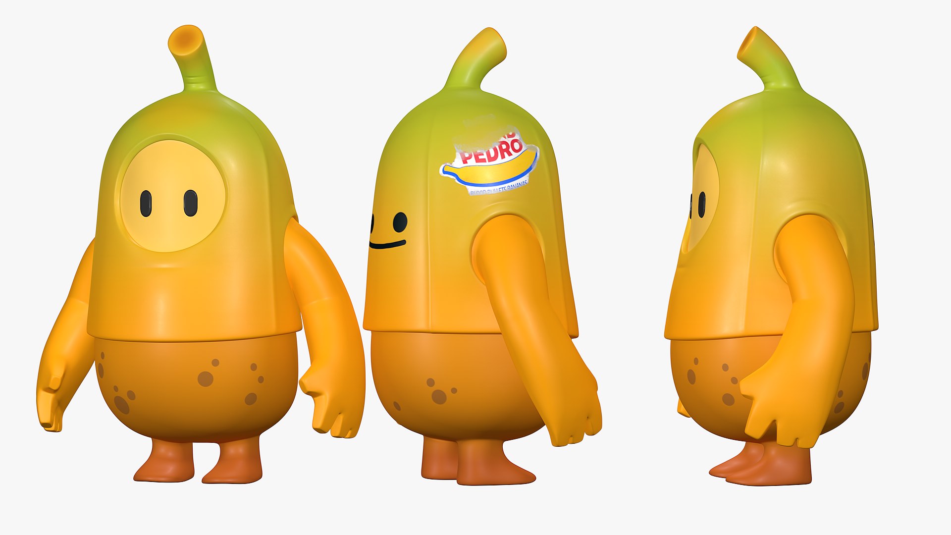 3D Fall Guys Banana Game Character and Assets 8K - TurboSquid 2015040