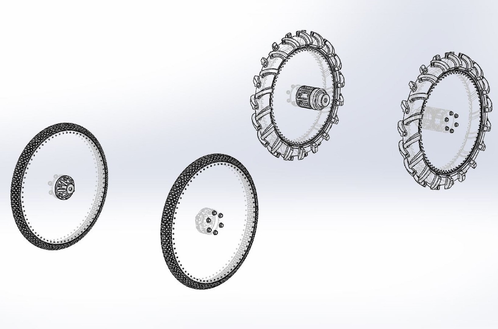 Wheel Set Of Swamp Buggy Scale 1 To 25 3D Model - TurboSquid 2397889