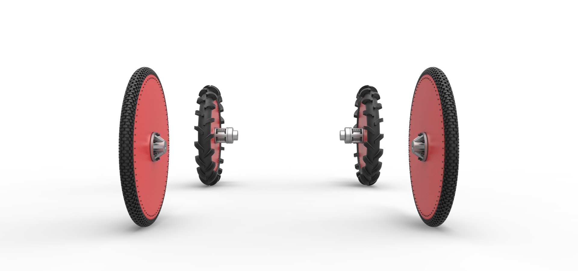 Wheel Set Of Swamp Buggy Scale 1 To 25 3D Model - TurboSquid 2397889