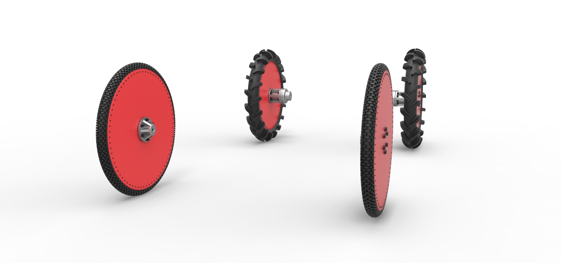 Wheel Set Of Swamp Buggy Scale 1 To 25 3D Model - TurboSquid 2397889