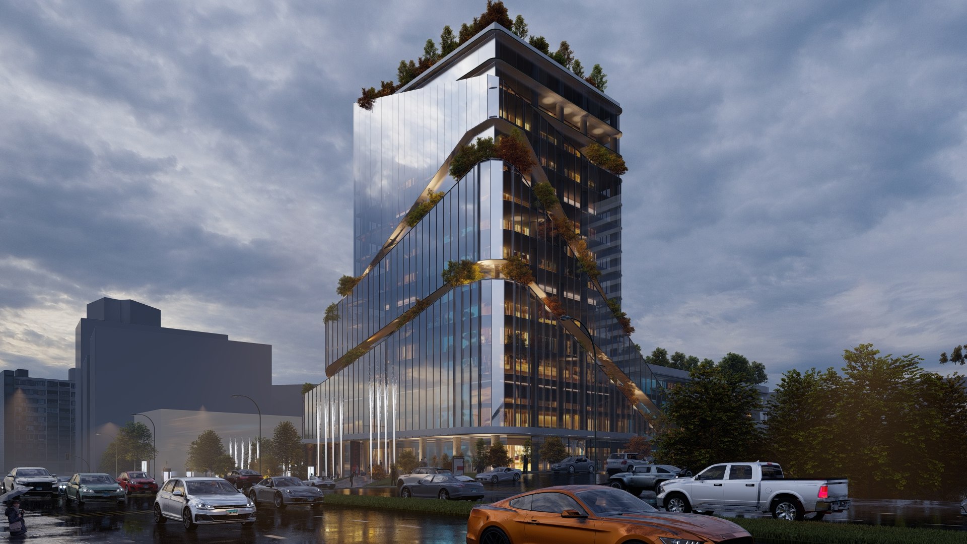 3D Modern Mall Mixed Building - TurboSquid 2344606