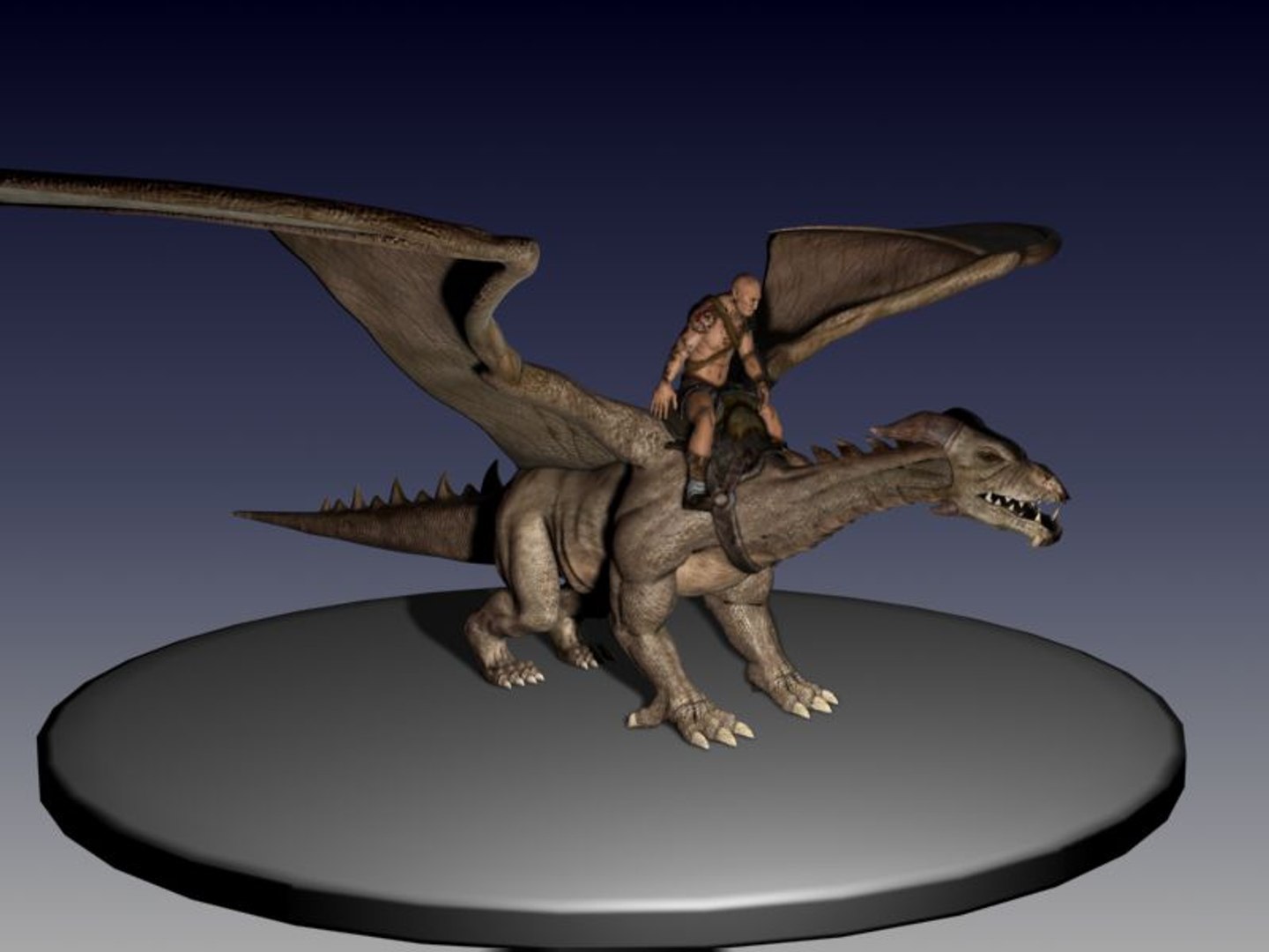 3d Dragonrider Dragon Model