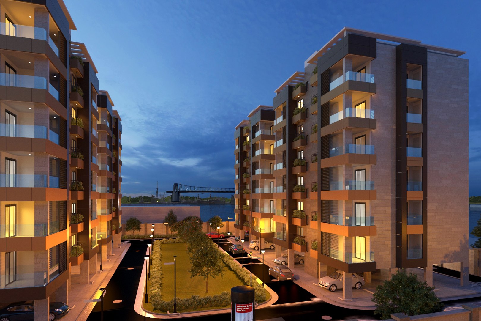 3D Residential complex 3D exterior Scene model - TurboSquid 2160875