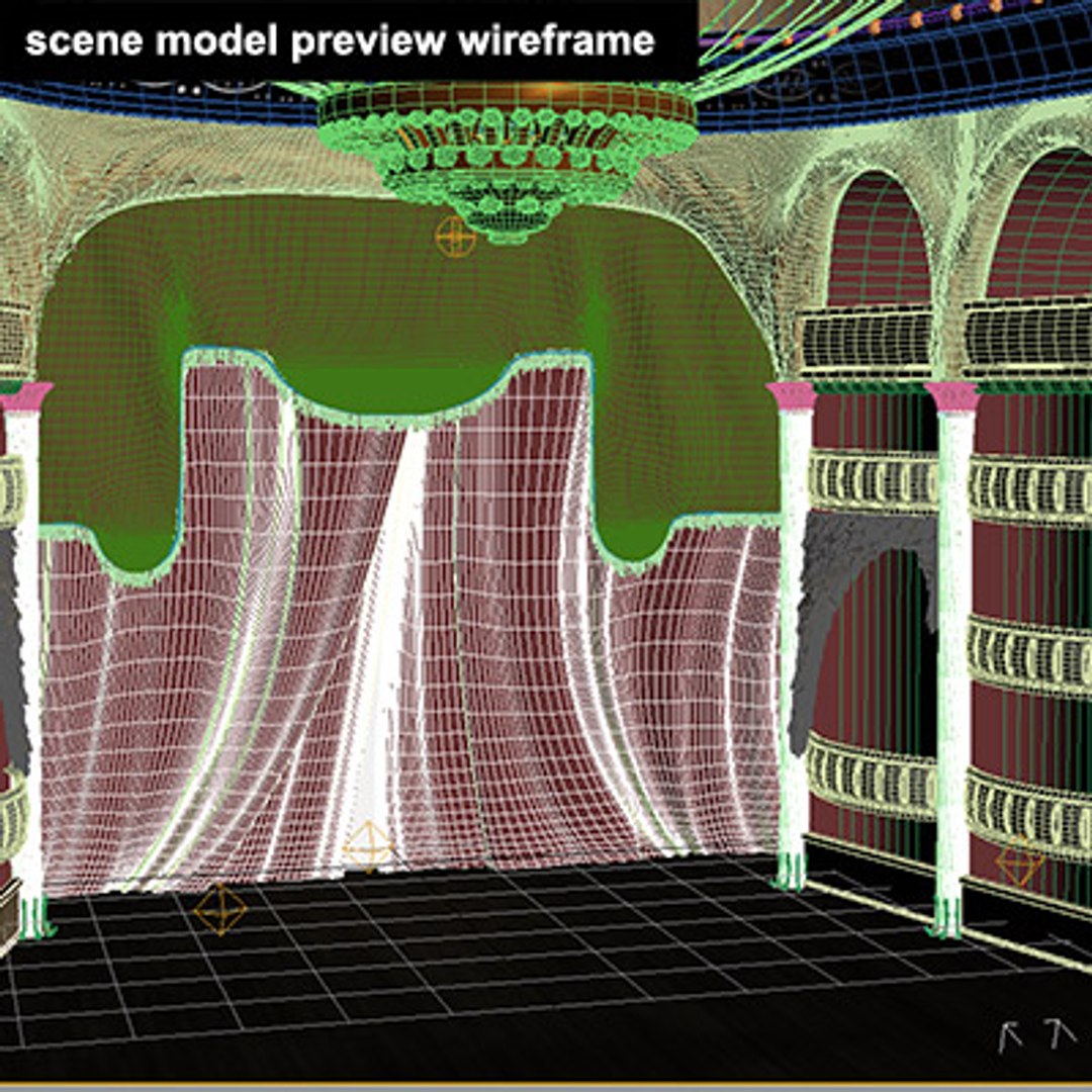 Theatre Scene Animation 3d Model