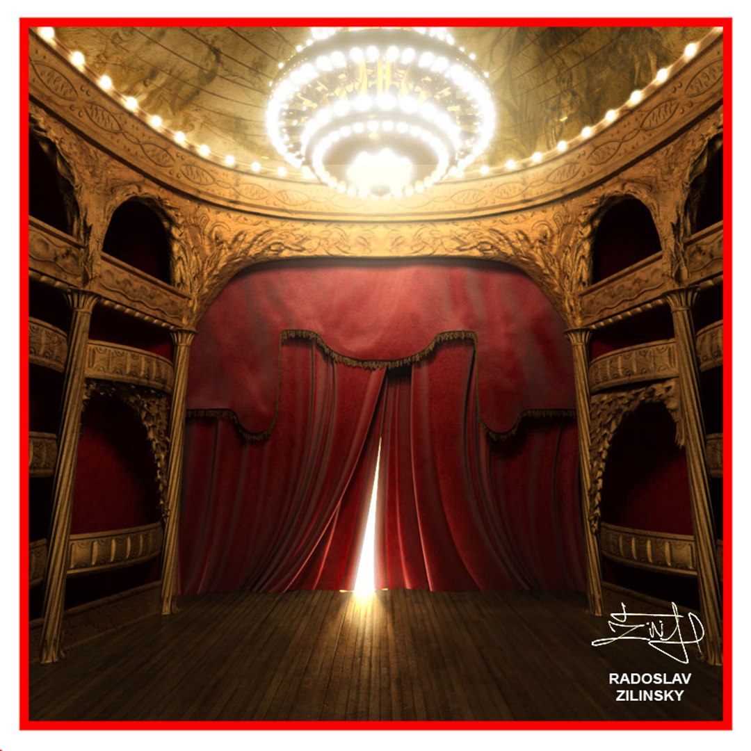 Theatre Scene Animation 3d Model