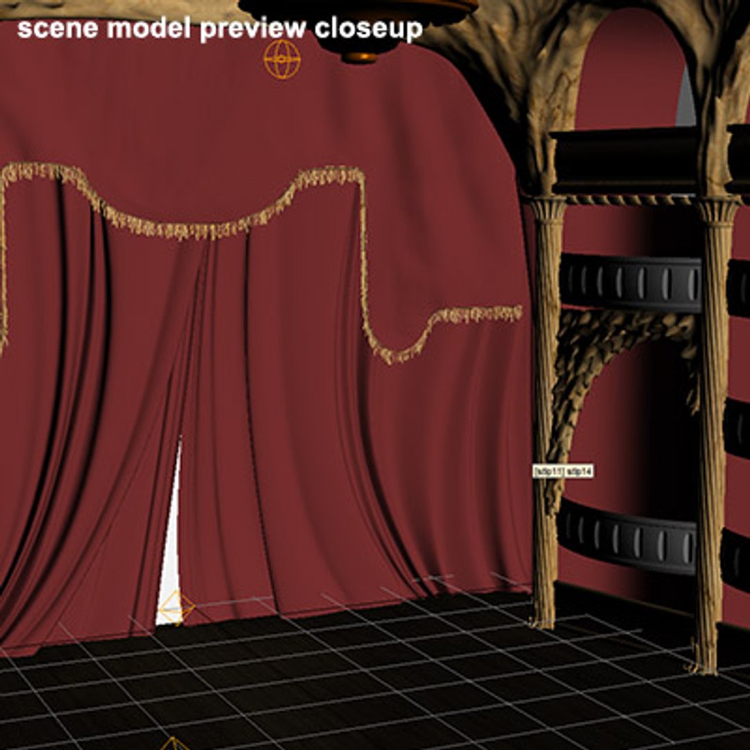 Theatre Scene Animation 3d Model