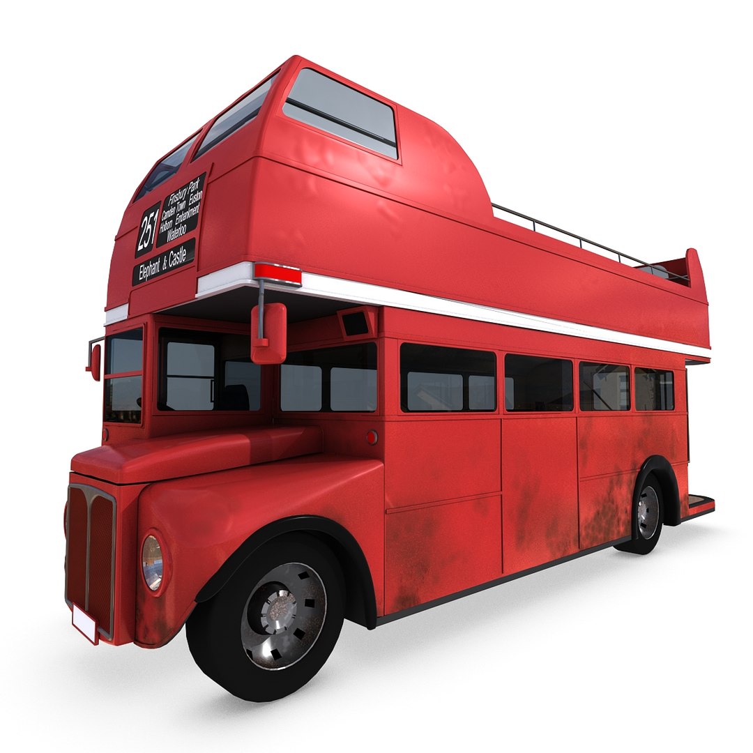 3ds Max Vintage Open Bus