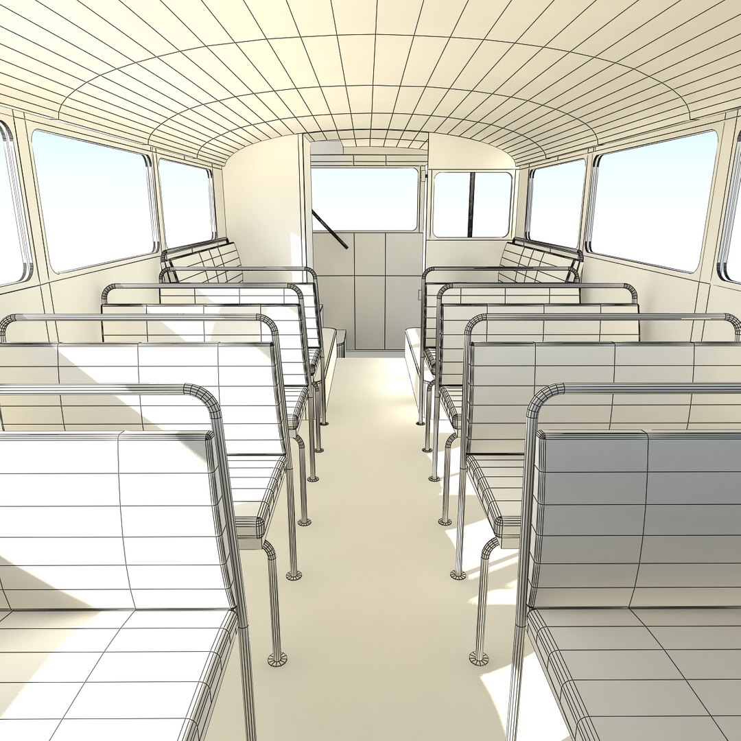 3ds Max Vintage Open Bus
