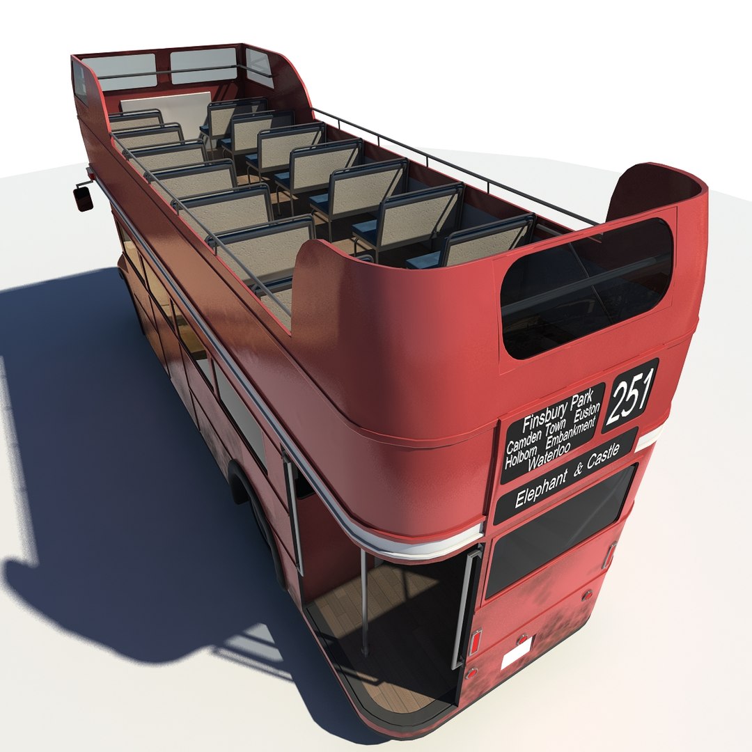 3ds Max Vintage Open Bus