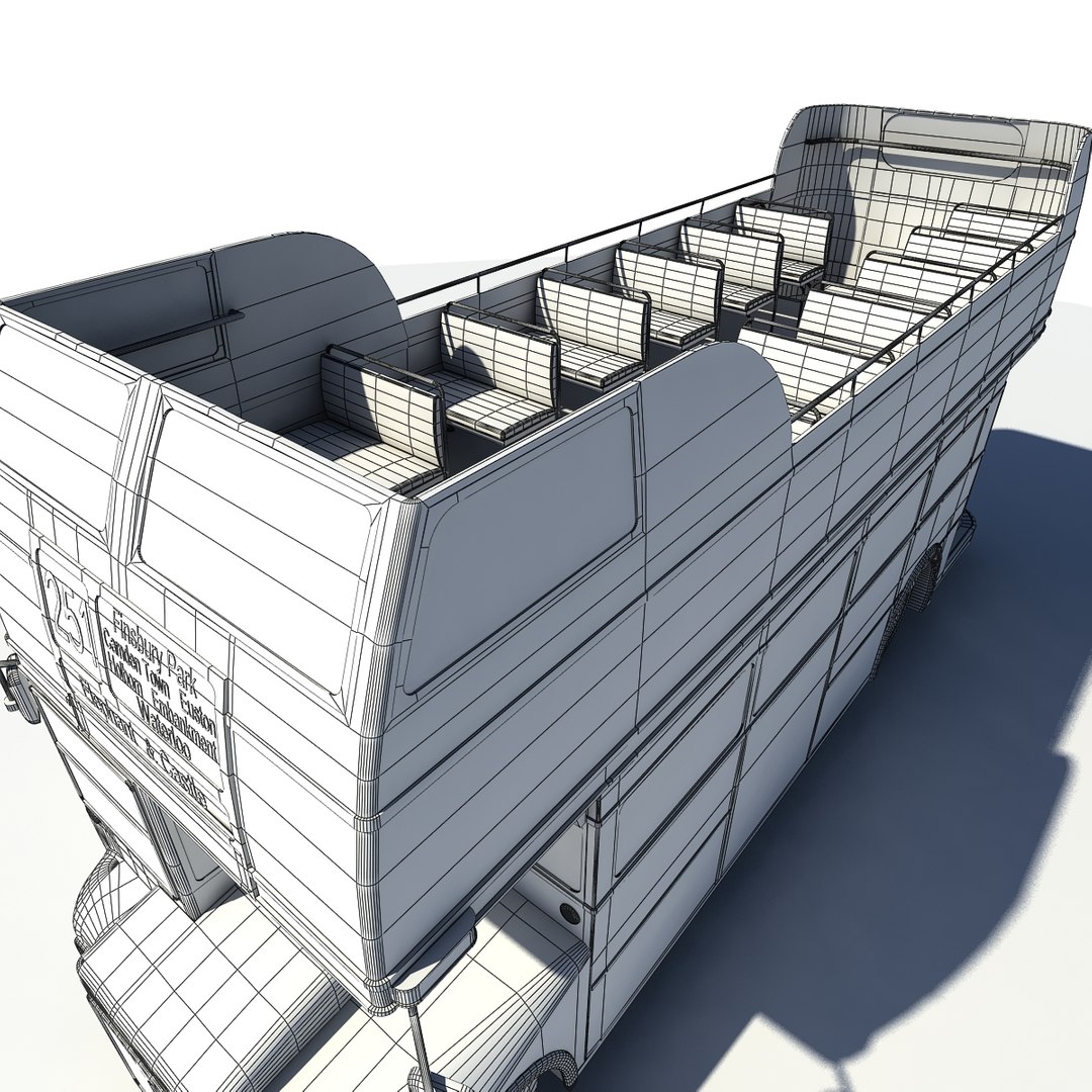 3ds Max Vintage Open Bus