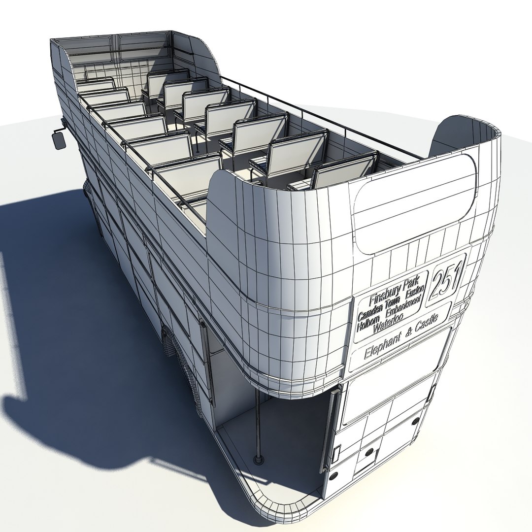 3ds Max Vintage Open Bus