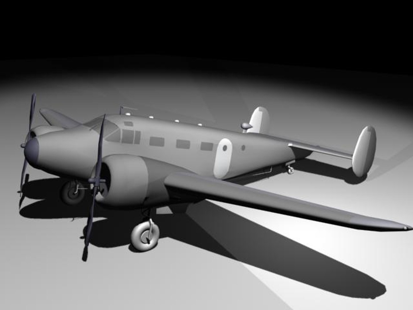 Beechcraft D18 3d Model