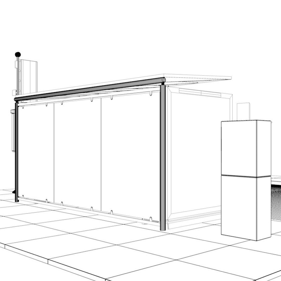 3d London Bus Stop Model
