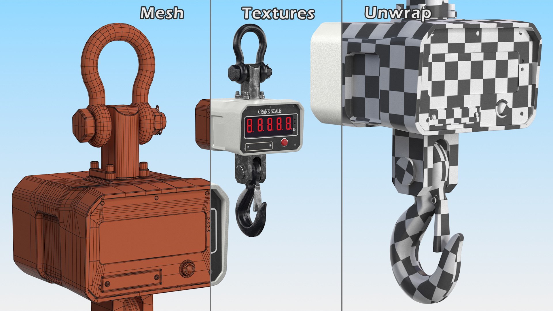 Heavy Duty Crane Scale 3D Model - TurboSquid 1672936