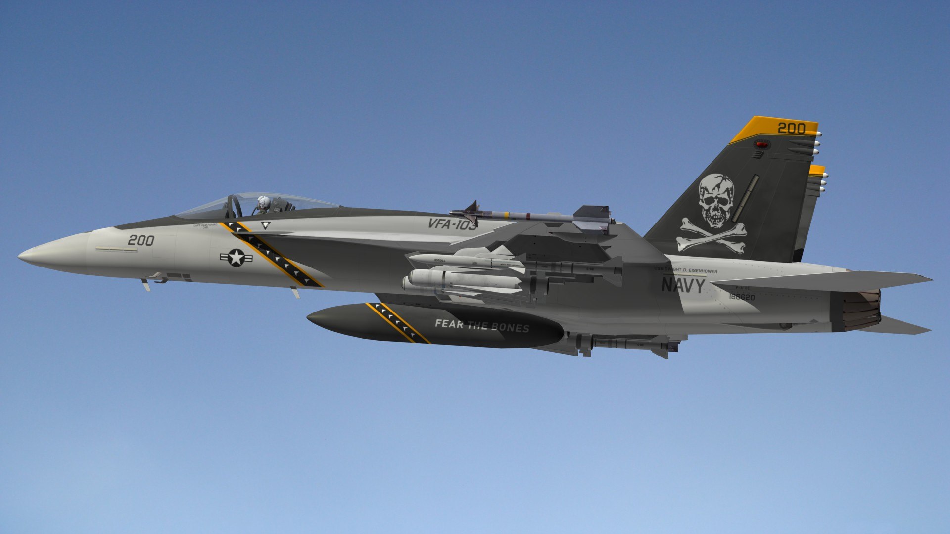 3D FA18E Jolly Rogers - TurboSquid 2194530