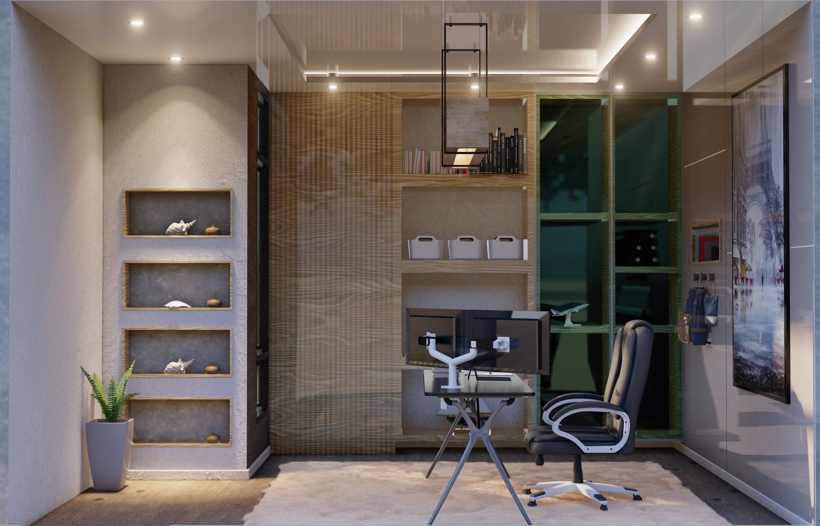 3D BEAUTIFUL MODERN HOUSE DESIGN four rooms model - TurboSquid 2126434