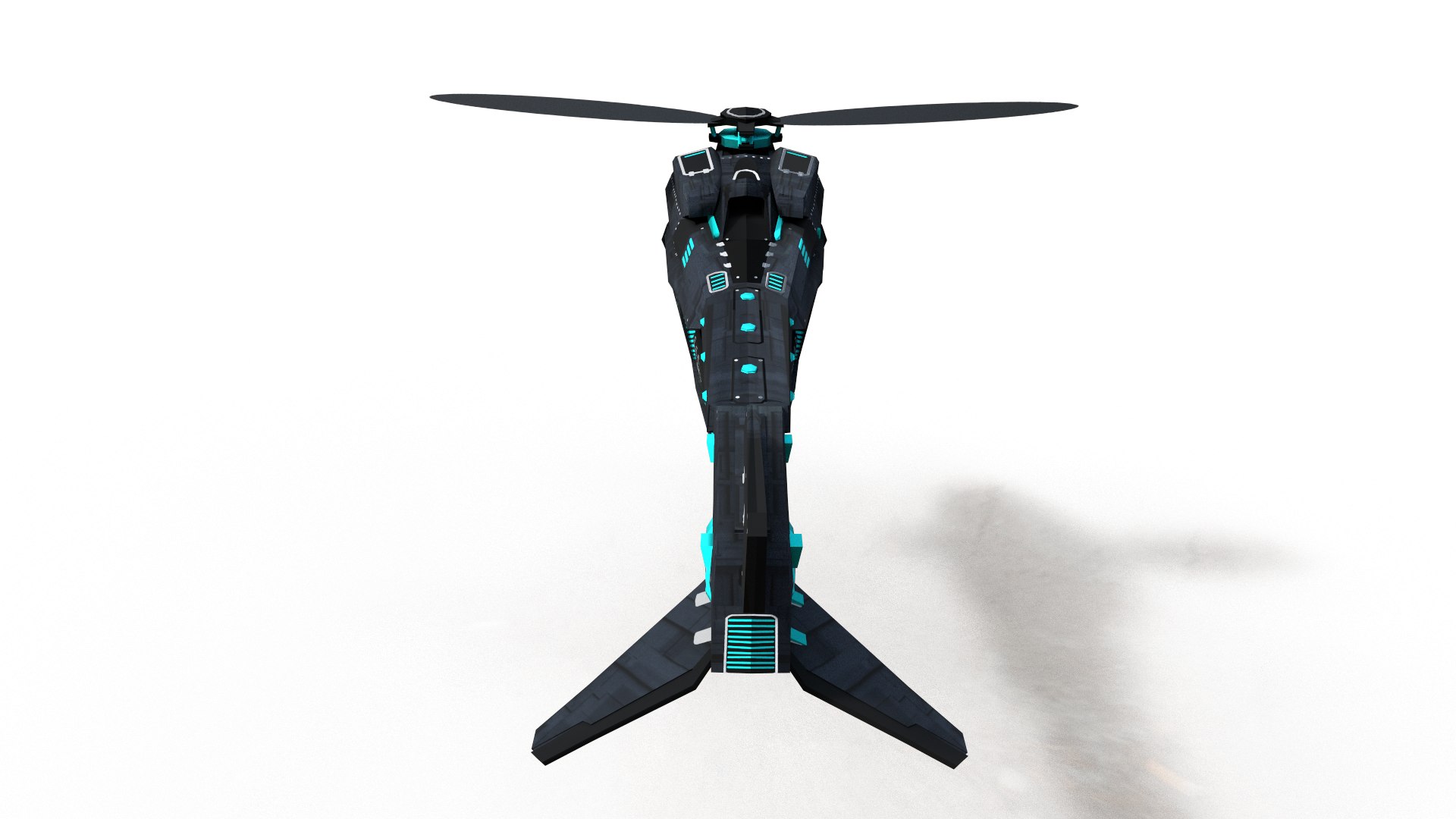 3D Low Poly Sci-Fi Helicopter With 4K PBR Texture Model - TurboSquid ...