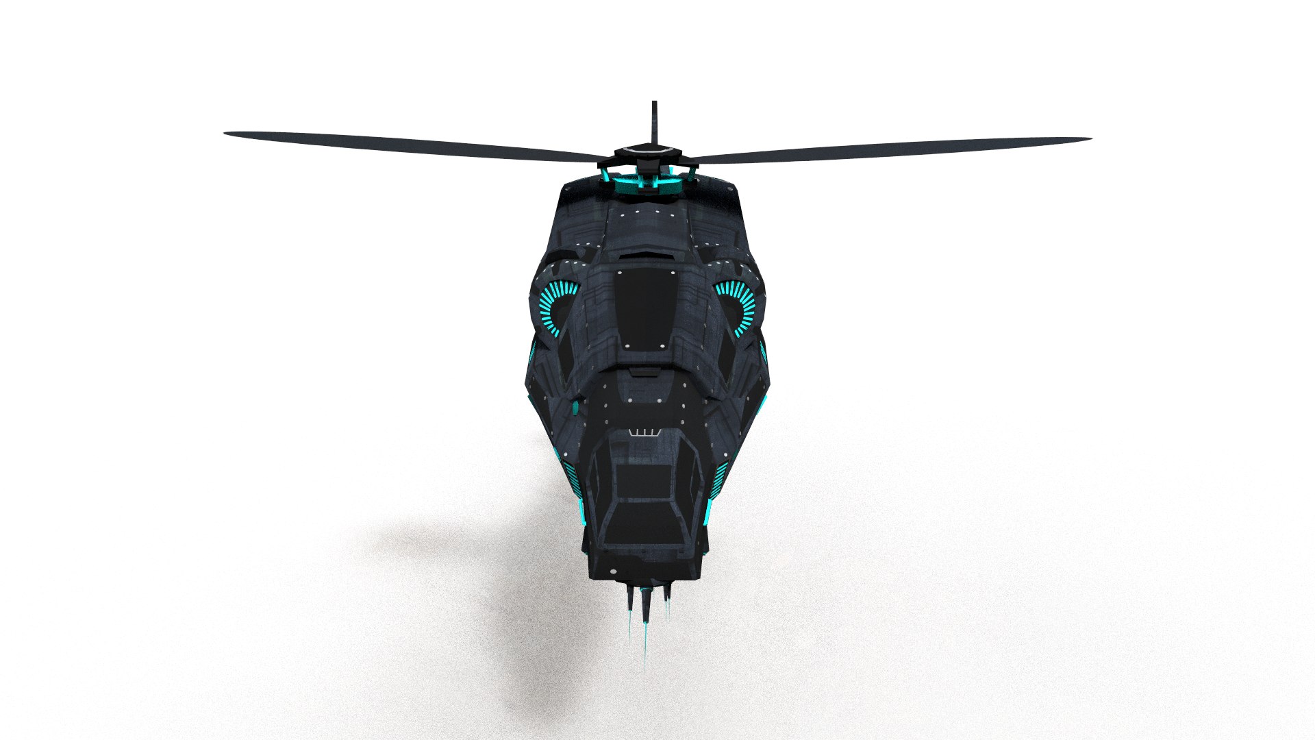 3D Low Poly Sci-Fi Helicopter With 4K PBR Texture Model - TurboSquid ...