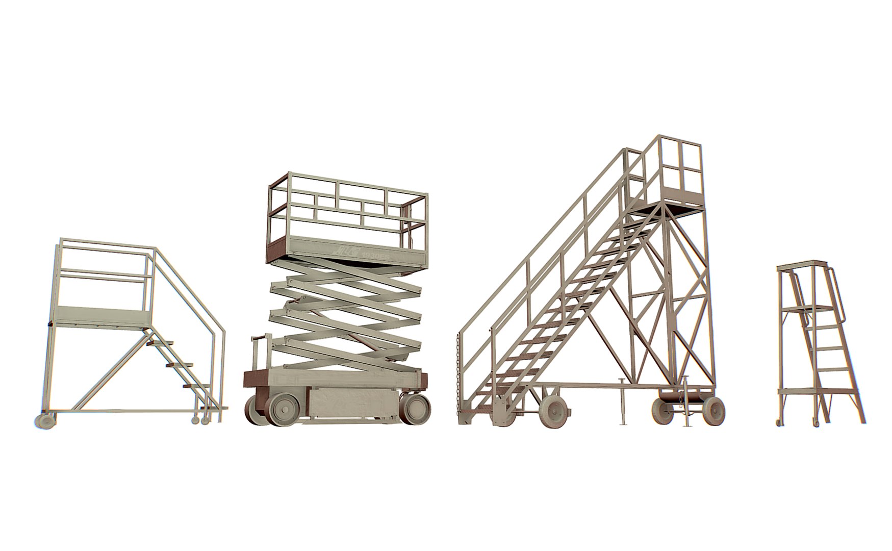 3D Aircraft Maintenance Ladders Collection Model - TurboSquid 2113098