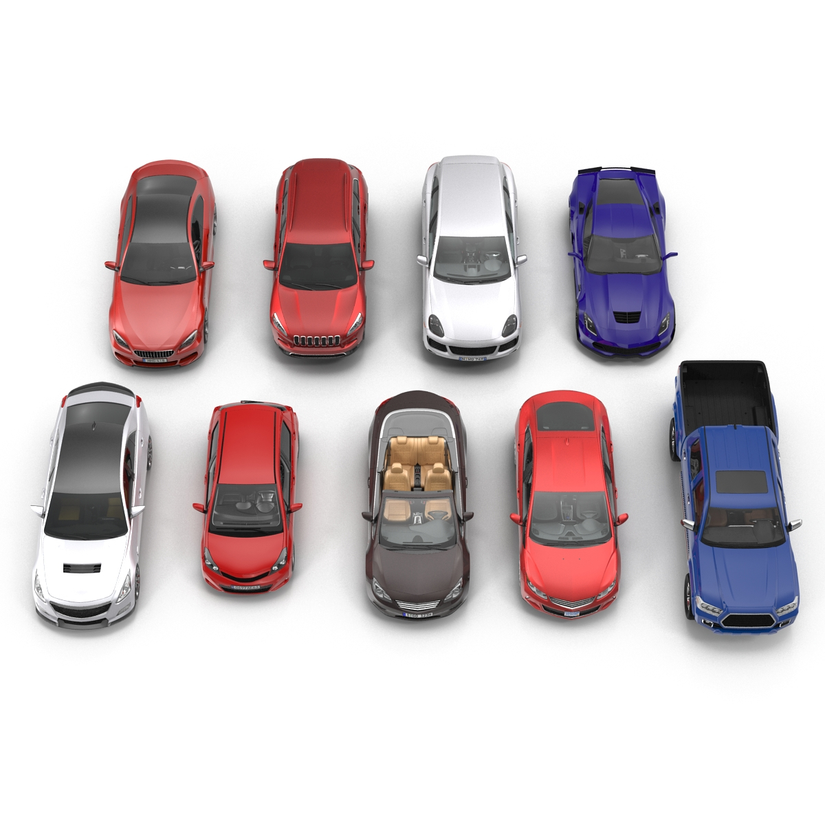 generic cars 3d model