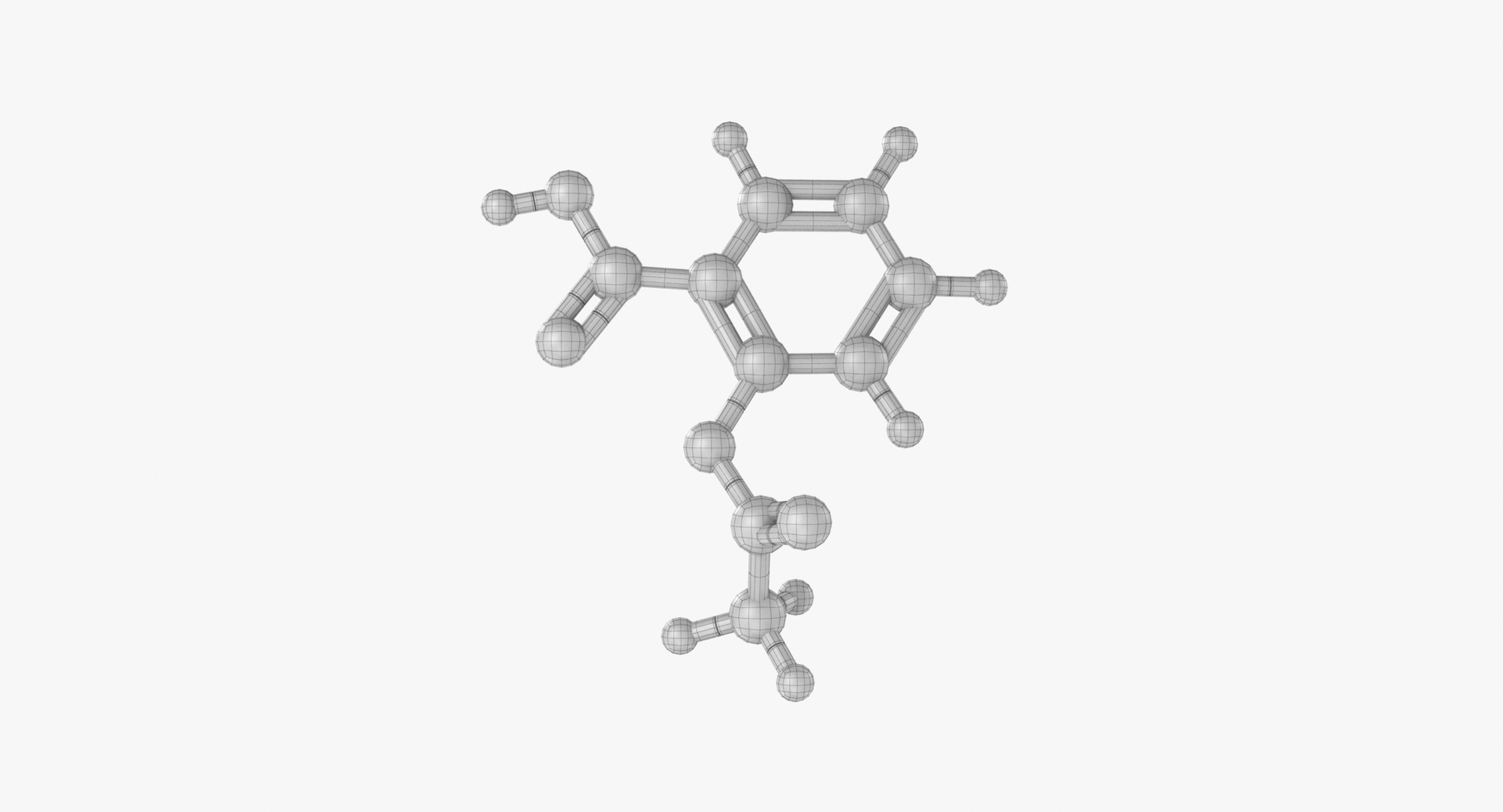 3D Aspirin Molecule Acid - TurboSquid 1474044
